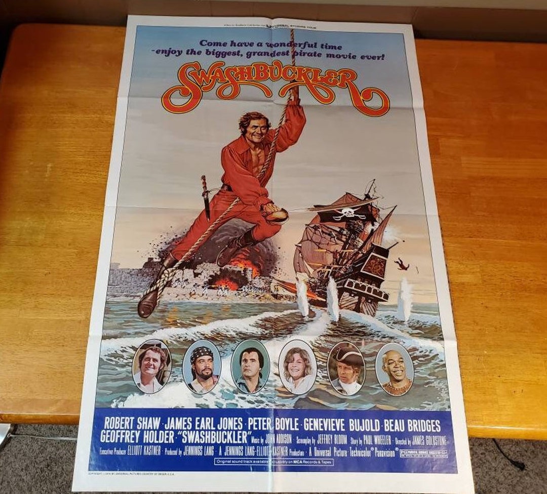 SWASHBUCKLER Movie Poster Original Vintage Folded Theater One Sheet ...
