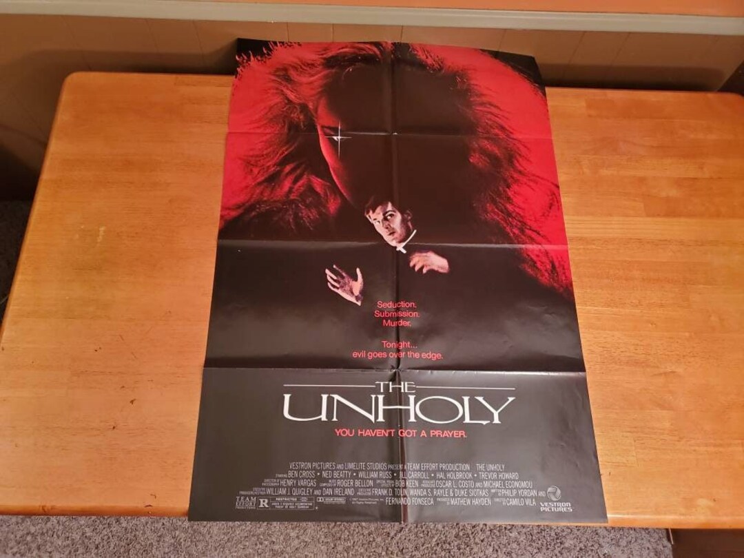 The Unholy Authentic Movie Poster Original Vintage Folded Theater One ...