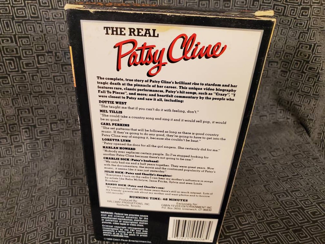 Patsy Cline VHS Country Music Legend the Real Patsy Cline | Etsy