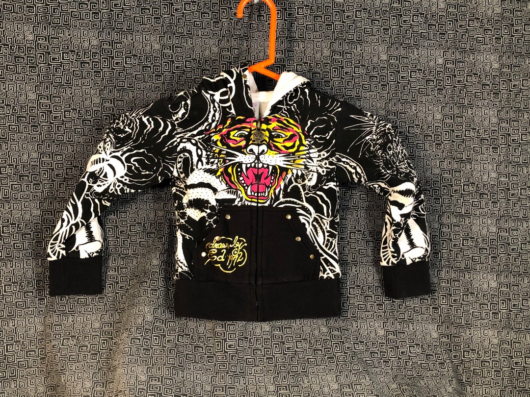 Ed Hardy Kids Hollywood Zip up Hoodie Size 2/3 Full-zip With Pockets ...