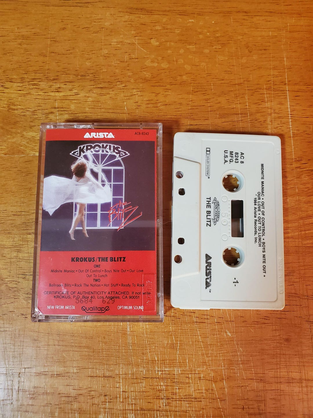 Krokus Cassette - the Blitz - Midnite Maniac - 1984 - Etsy