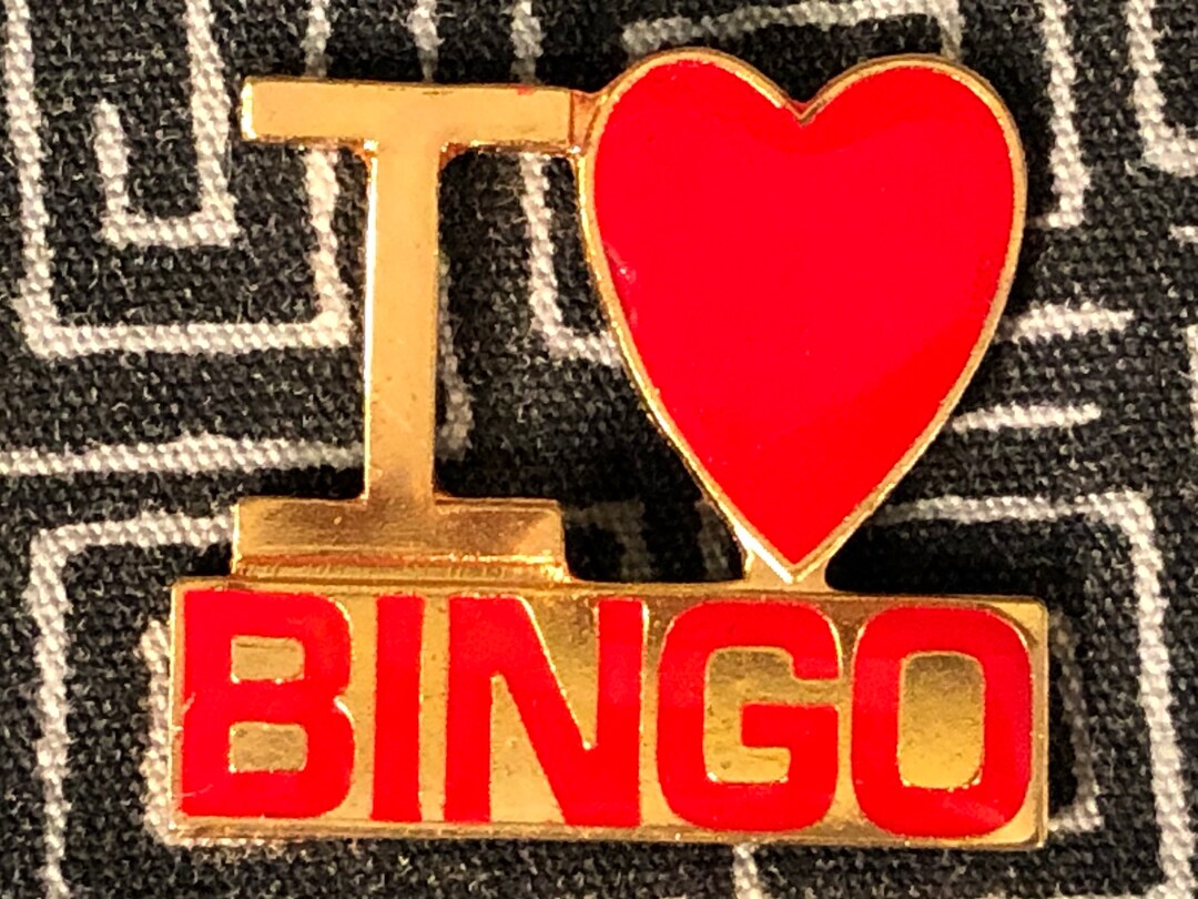 I LOVE BINGO Enamel Pin Bingo Pin Games Entertainment Chip Marker VFW ...