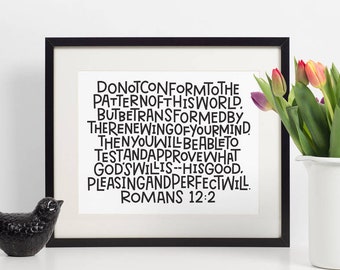 Romans 12 2 | Etsy