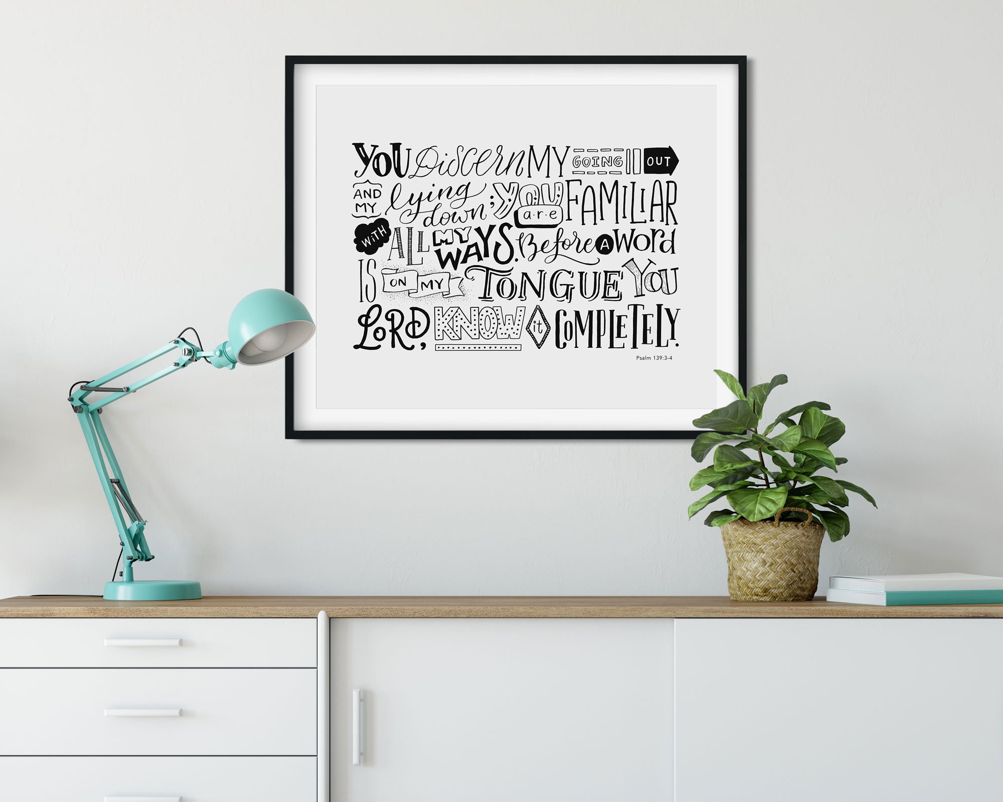 Psalm 139 3-4 Christian Wall Art Bible Verse Prints - Etsy