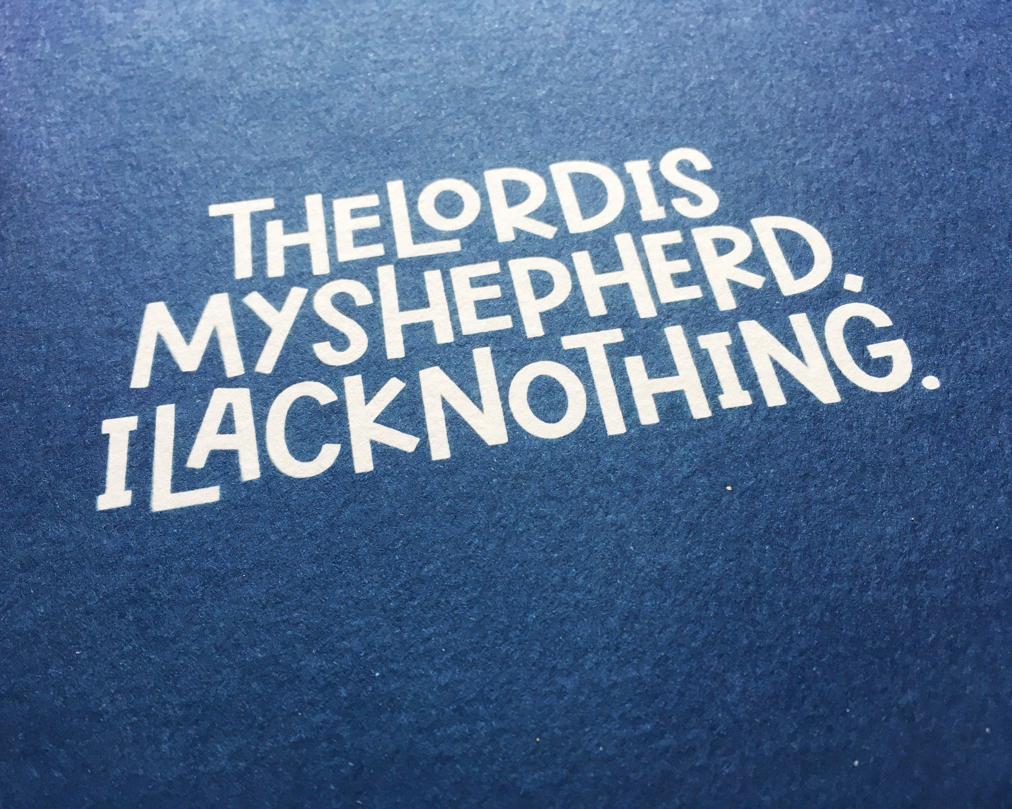 ORIGINAL Wall Art, Psalm 23 the LORD is My Shepherd I Lack Nothing ...