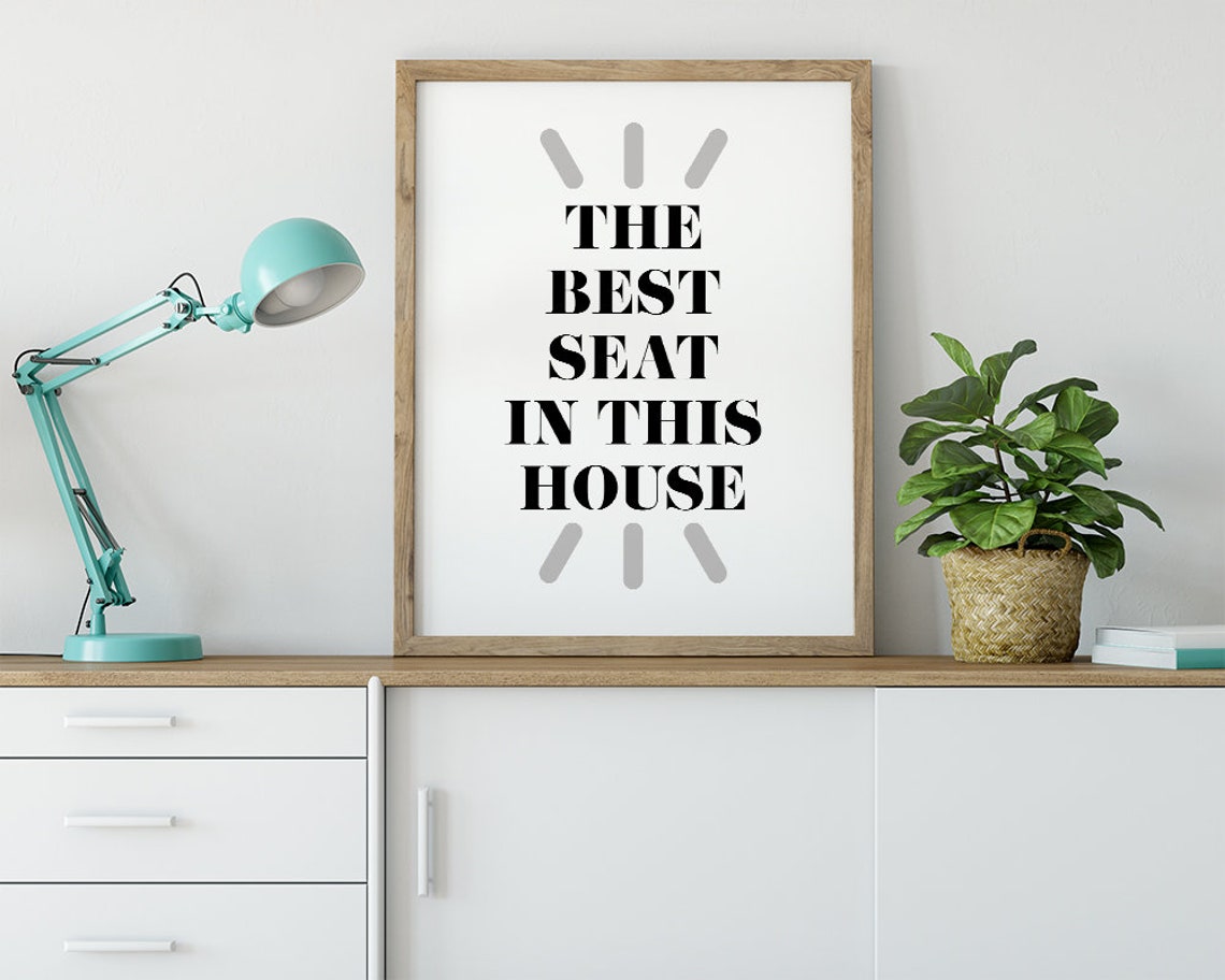 PRINTABLE Funny Bathroom Sign, Restroom Toilet Seat Humor, WC Wall Art ...