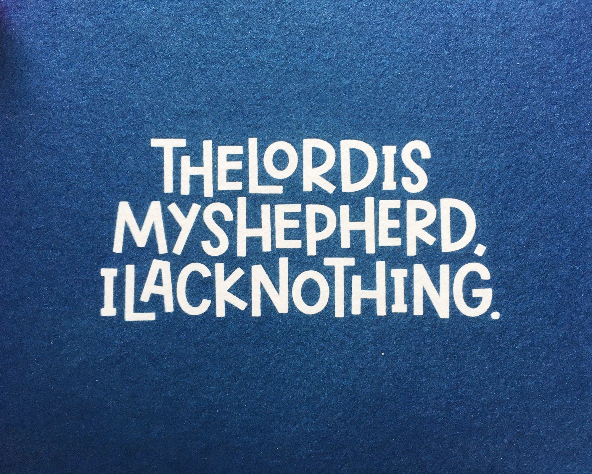 ORIGINAL Wall Art, Psalm 23 the LORD is My Shepherd I Lack Nothing ...
