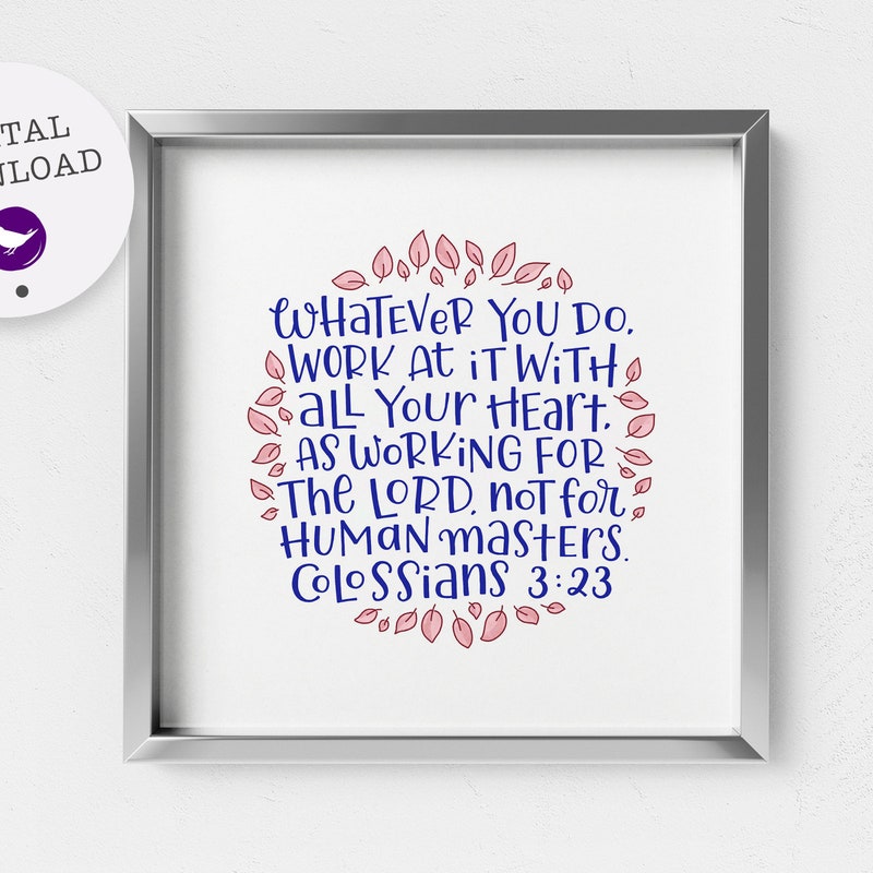 Colossians 3 23 - Etsy