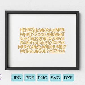 PRINTABLE Micah 6 8 Bible Verse Wall Art Instant Download Do Justly ...