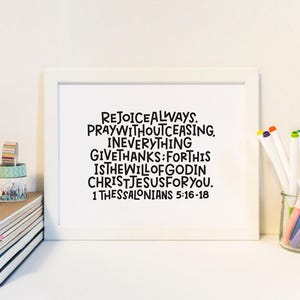 PRINTABLE Bible Verse Printable, 1 Thessalonians 5:16, Always Be Joyful ...