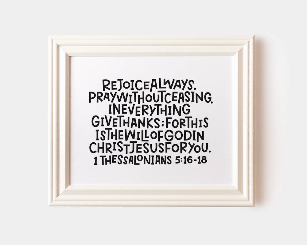 PRINTABLE Bible Verse Printable, 1 Thessalonians 5:16, Always Be Joyful ...