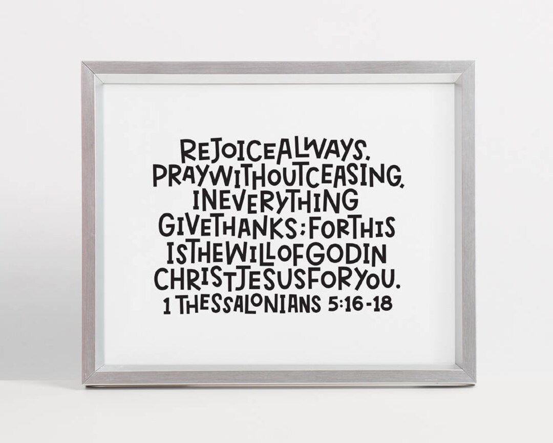 PRINTABLE Bible Verse Printable, 1 Thessalonians 5:16, Always Be Joyful ...