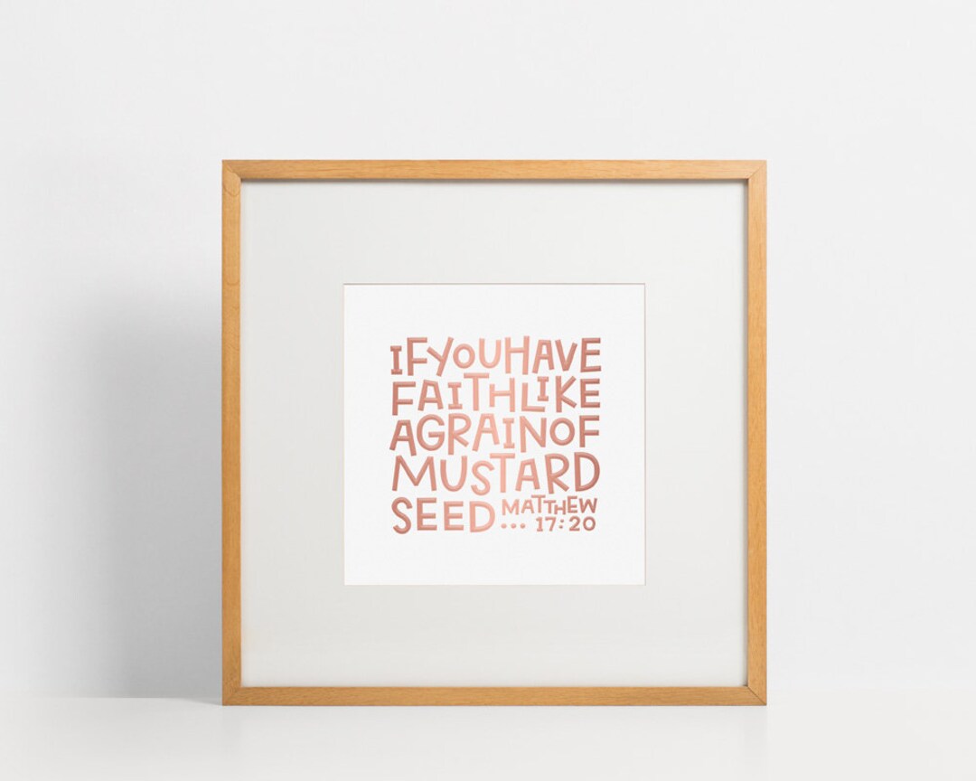 PRINTABLE Bible Verse Wall Art for Kids, Faith Like a Mustard Seed ...