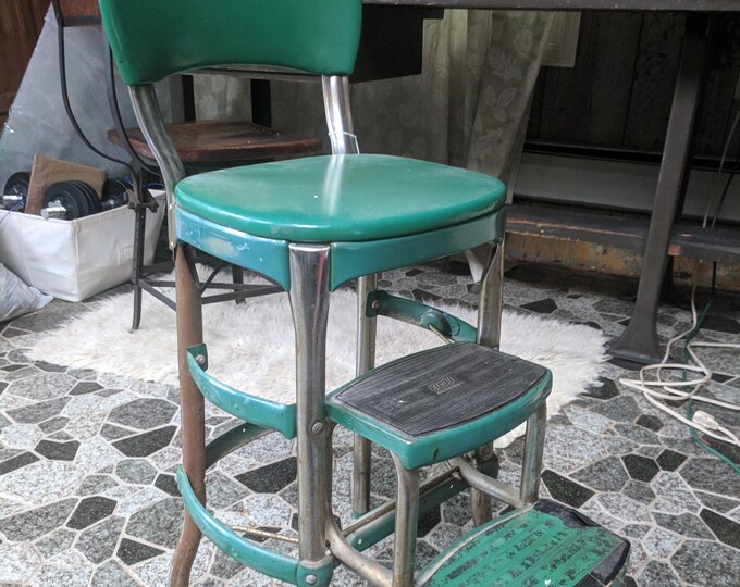 Vintage Kitchen Step Stool Chair - Etsy
