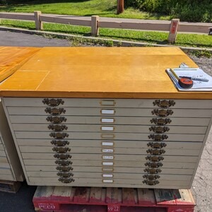 Wooden Flat File Workstation Storage Center 12 Drawers for 42x30 ...