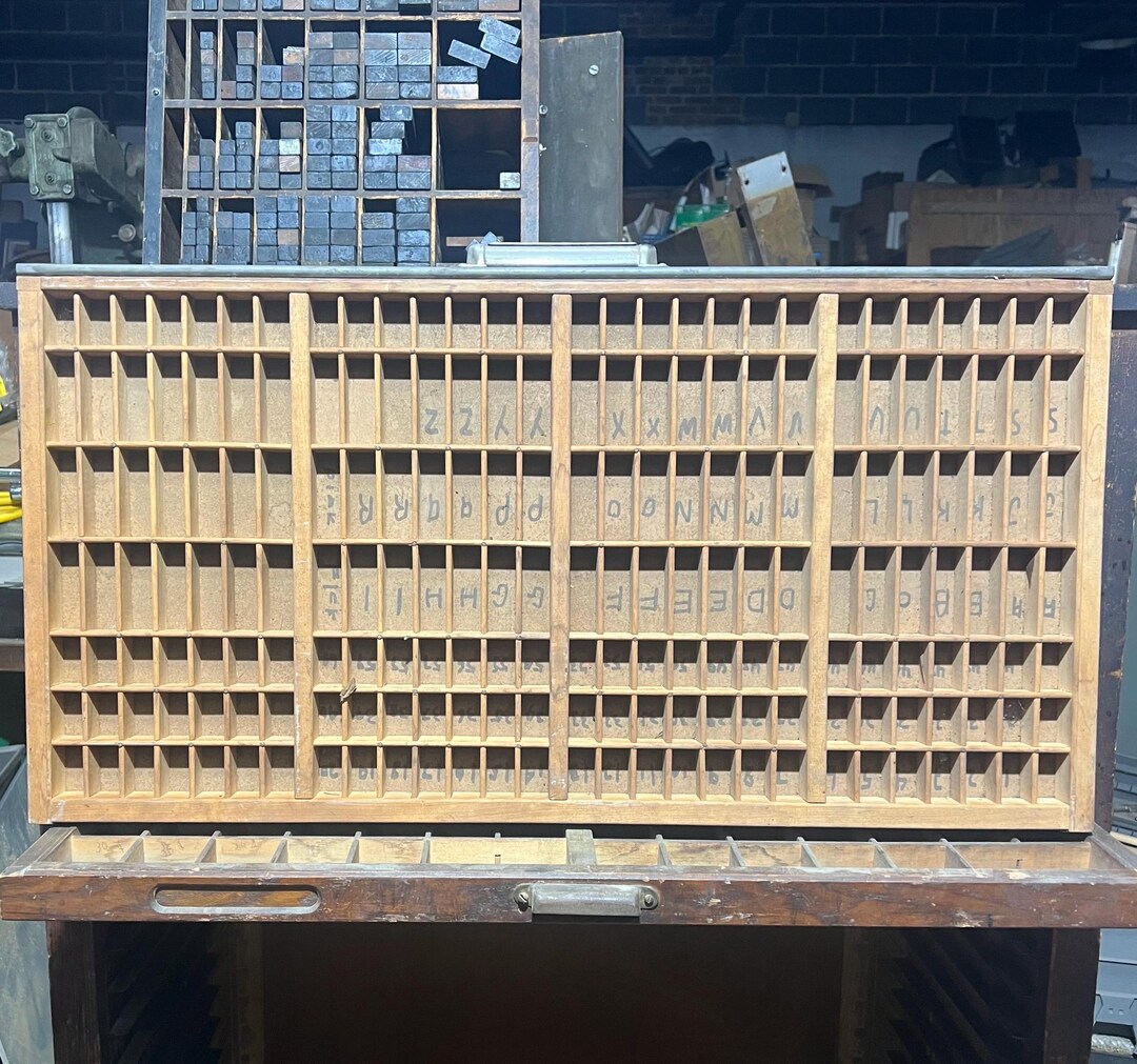 Hamilton Letterpress Quad Type Case Printers Drawer - Etsy