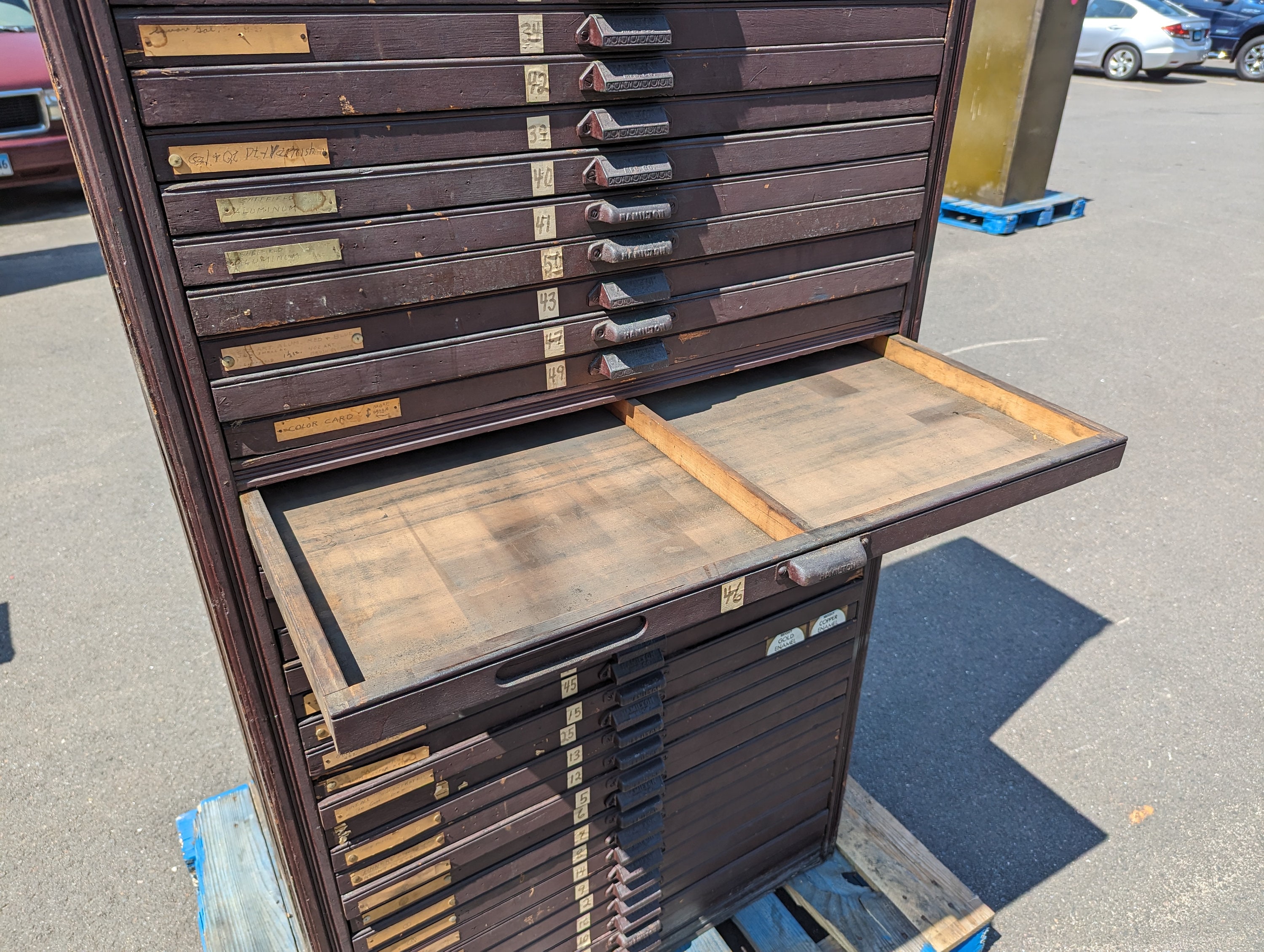 Hamilton Printers Wooden Type Case Cabinet 48 Drawer - Etsy