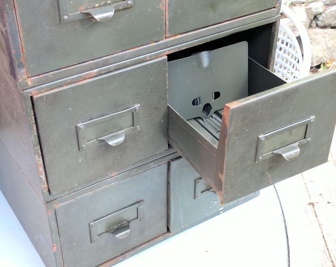 Steel Card Catalogue/index Card Drawers - Etsy