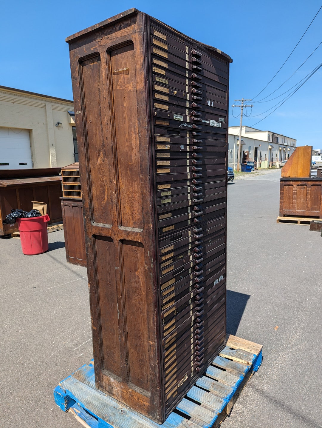 Hamilton Printers Wooden Type Case Cabinet 48 Drawer - Etsy