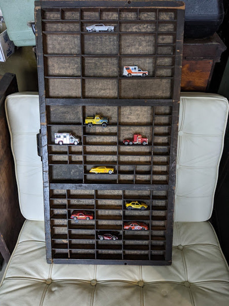 Matchbox Hot Wheels Display Hamilton Letterpress Typeset Drawer Showbox ...