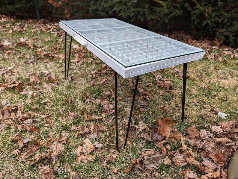 Hamilton Letterpress Type Case Drawer Coffee Table Painted White ...