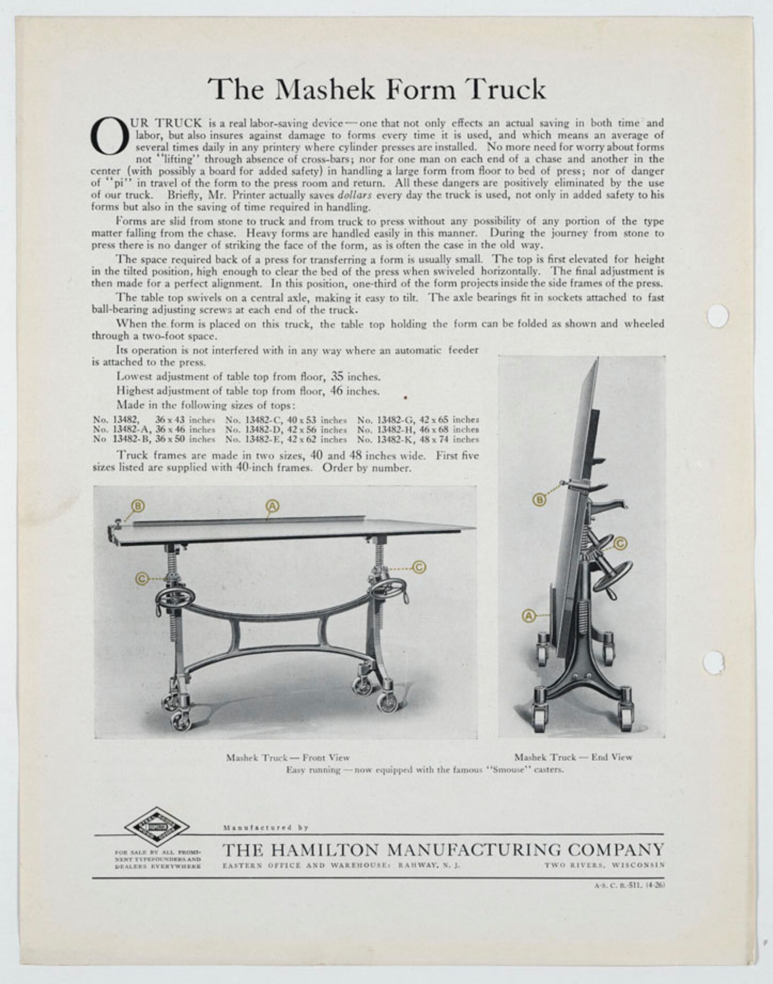 Hamilton Mashek Form Truck - Etsy