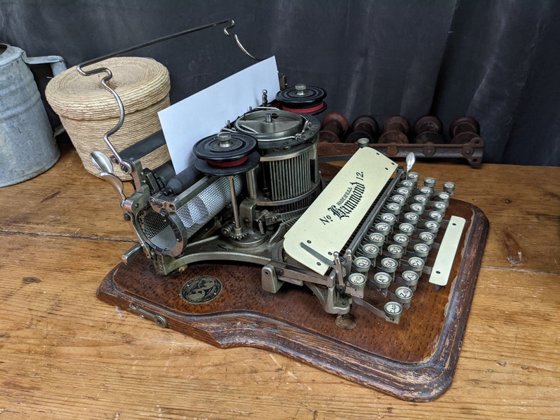 Antique Hammond Typewriter With Wooden Case 1905 Model 12 - Etsy