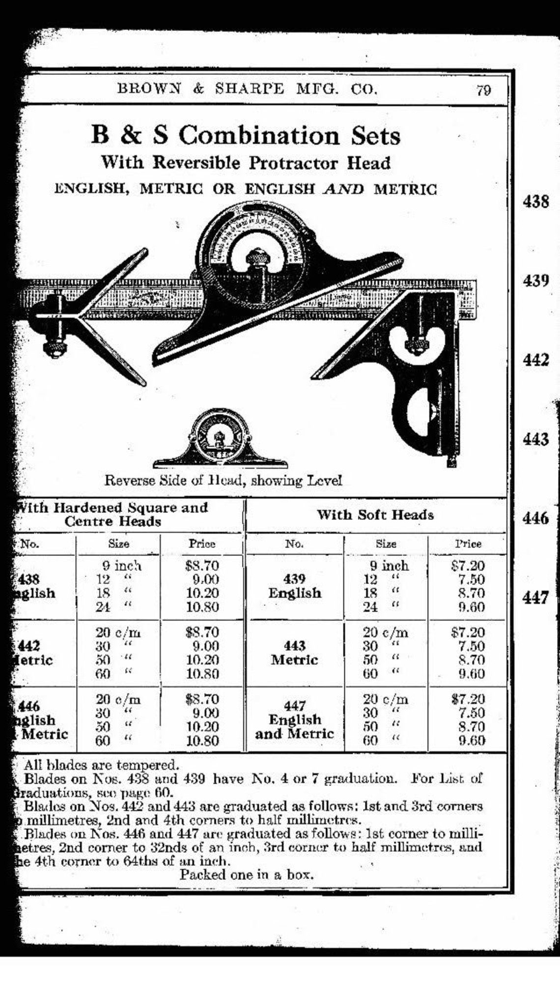 Antique Brown & Sharpe Combination Square Set RARE Metric 30 - Etsy