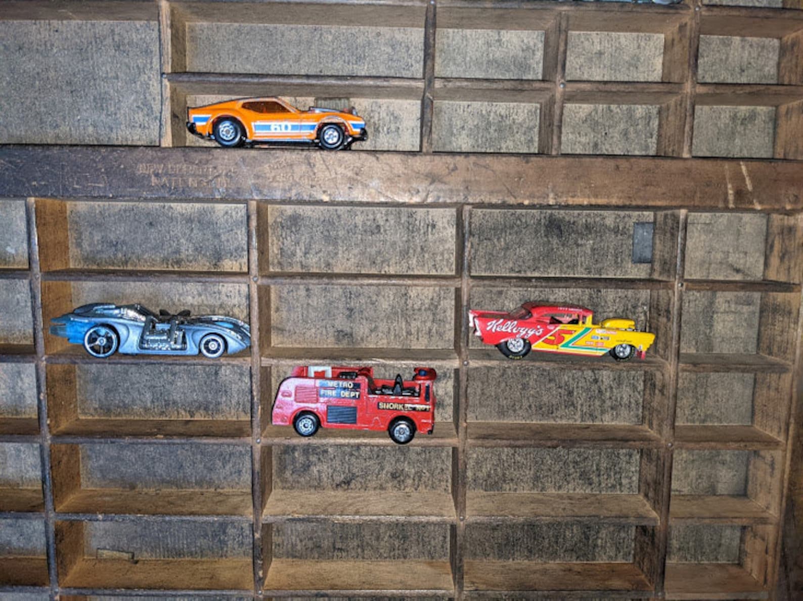 Matchbox Hot Wheels Display Hamilton Letterpress Typeset Drawer Showbox ...