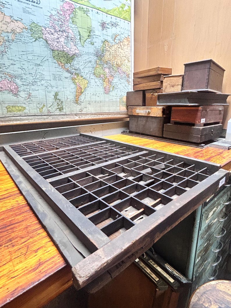 Nineteenth Century Hamilton Letterpress Triple Type Case Printers ...