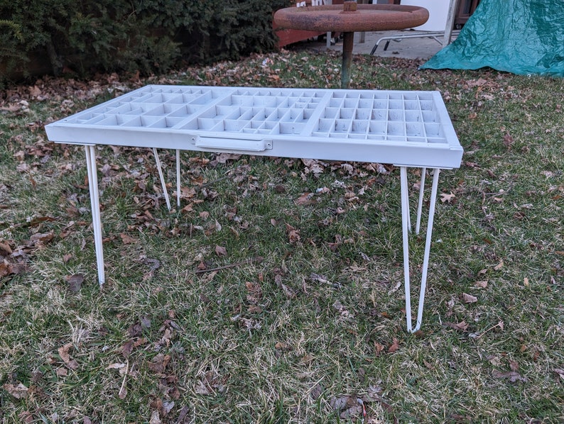 Hamilton Letterpress Type Case Drawer Coffee Table Painted White ...