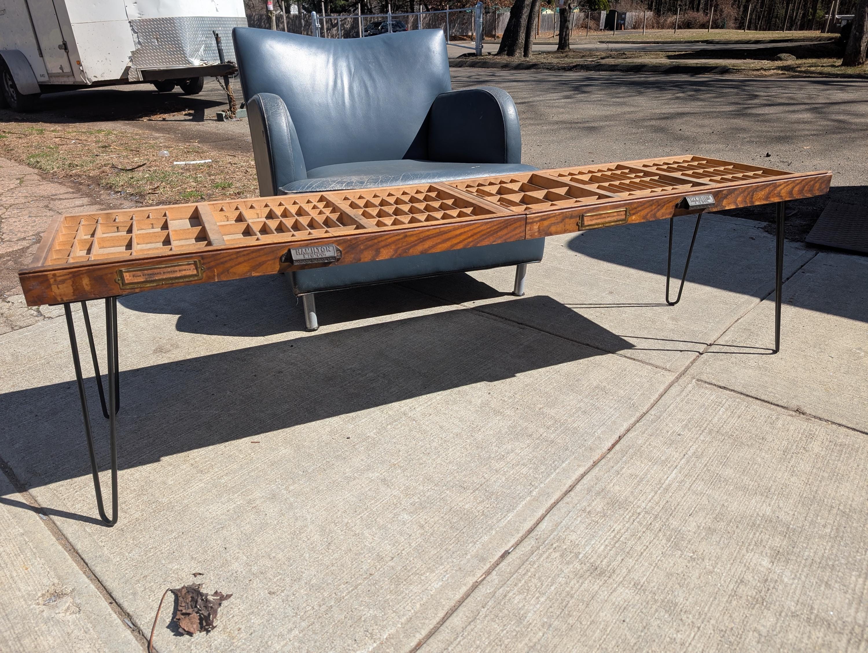 Hamilton Letterpress Type Case Drawer Coffee Table Double Wide - Etsy