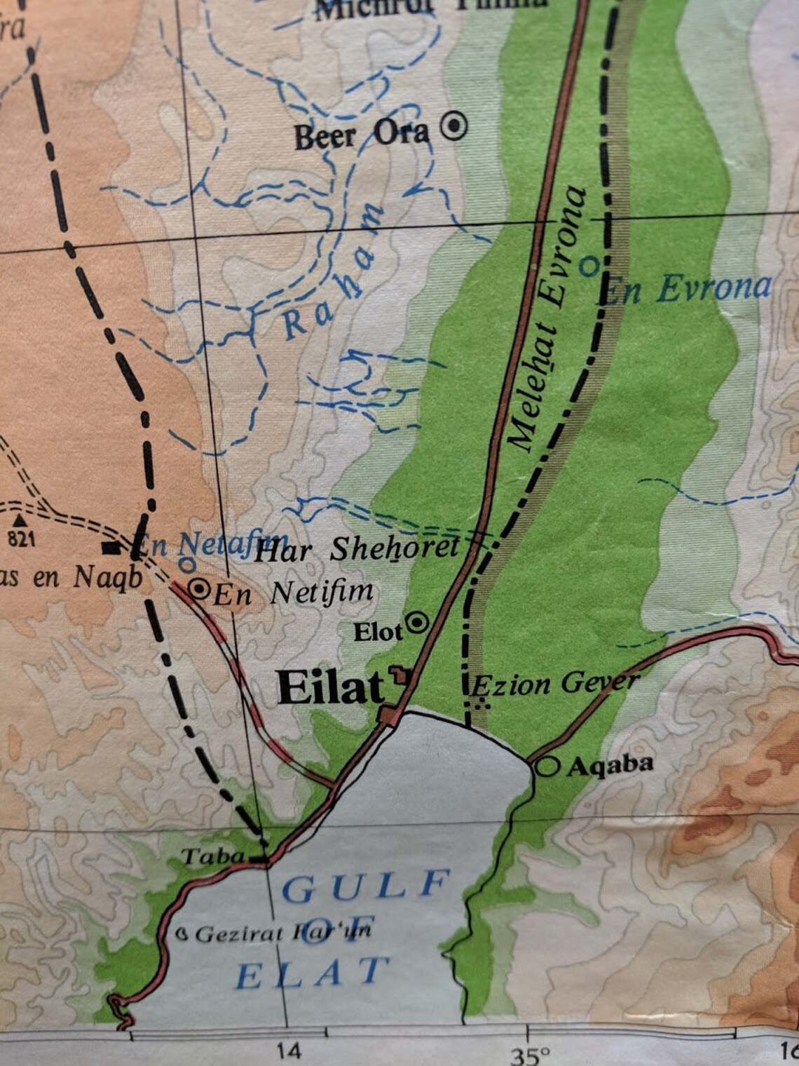 Vintage Schoolroom Wall Map of Israel | Etsy