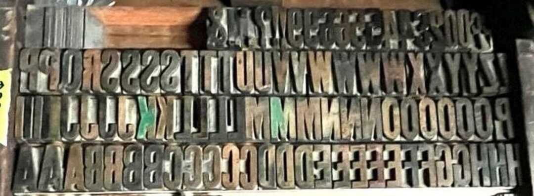 Vintage Letterpress Wooden Type Letter Block 5A Capital Letter Set 15 ...