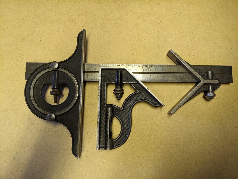 Antique Brown & Sharpe Combination Square Set RARE Metric 30 - Etsy