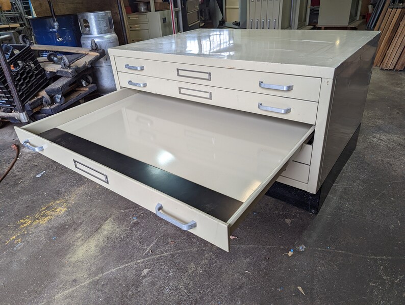 Stacor Flat File Cabinet 5 Drawer Set With 6 Base - Etsy