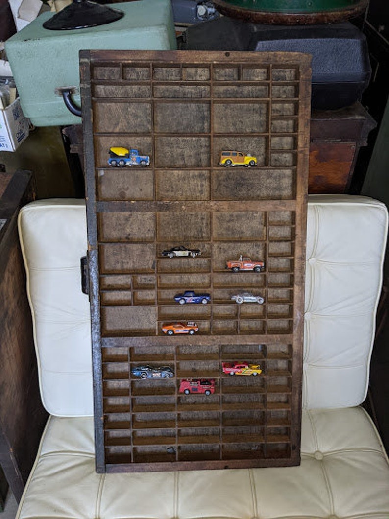 Matchbox Hot Wheels Display Hamilton Letterpress Typeset Drawer Showbox ...