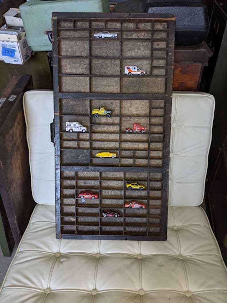 Matchbox Hot Wheels Display Hamilton Letterpress Typeset Drawer Showbox ...