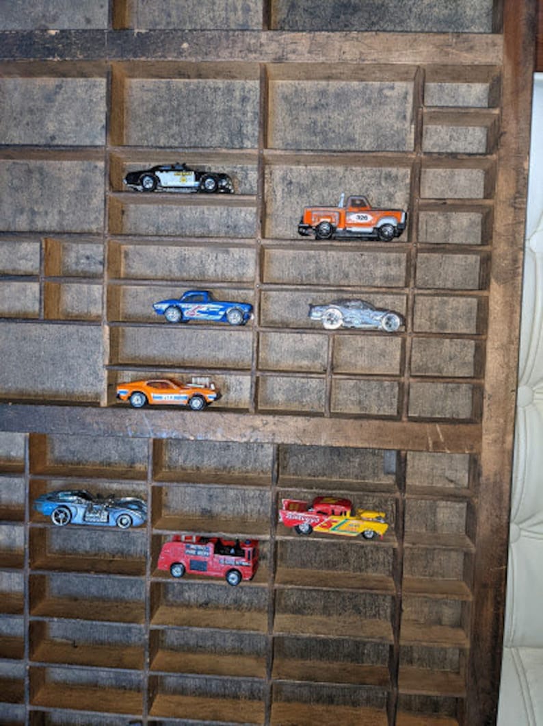 Matchbox Hot Wheels Display Hamilton Letterpress Typeset Drawer Showbox ...