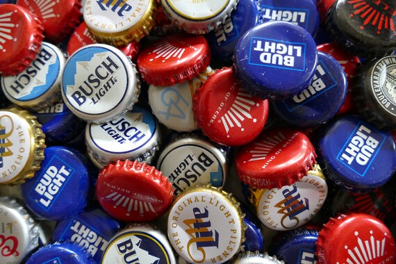 Various Beer Bottle Caps Dented Assortment Craft Supplies & Tools Paper ...