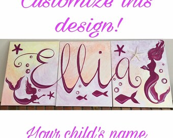 Custom name painting | Etsy