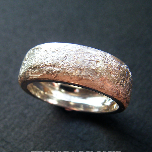 Rustic Wedding Band - Etsy
