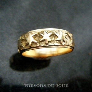 Gold Star Wedding Ring Poesie Ring Medieval Poesy Ring Star Shaped Gold ...