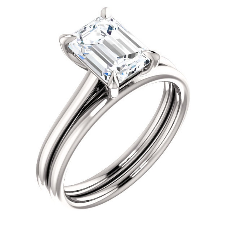 Modern Cathedral Prong Solitaire Setting Mount Only Stone Sold - Etsy