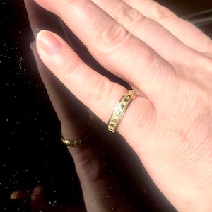 Gold Star Wedding Ring Poesie Ring Medieval Poesy Ring Star Shaped Gold ...