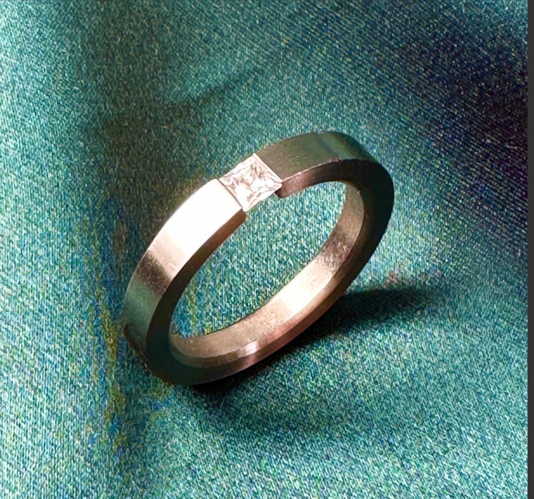 Simple Alternative Engagement Ring, Custom Handmade With Natural or Lab ...