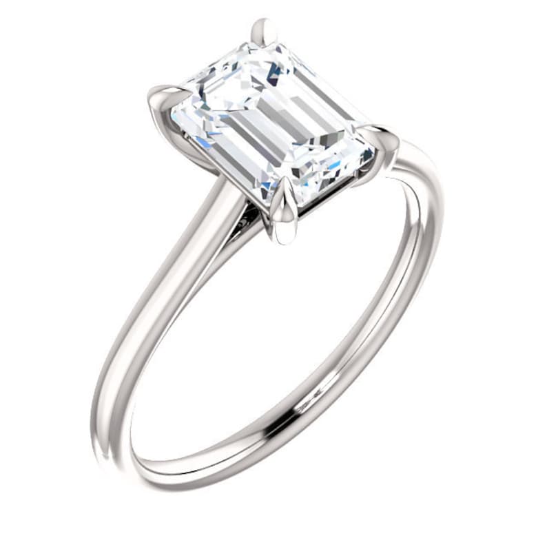 Modern Cathedral Prong Solitaire Setting Mount Only Stone Sold - Etsy