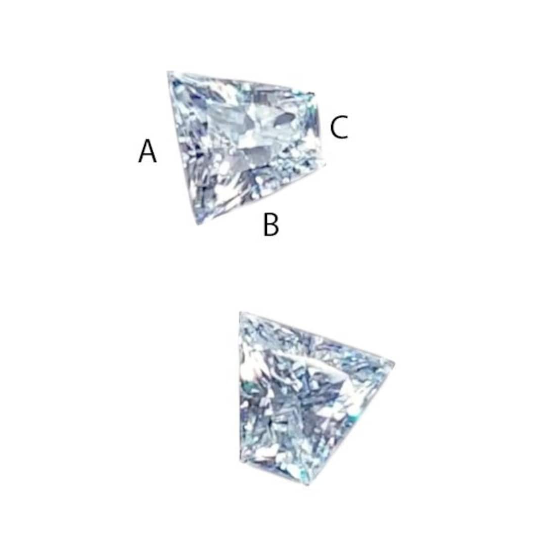 Custom TRAPEZOID Colorless Moissanite VVS Loose Stone STEP Cut or ...