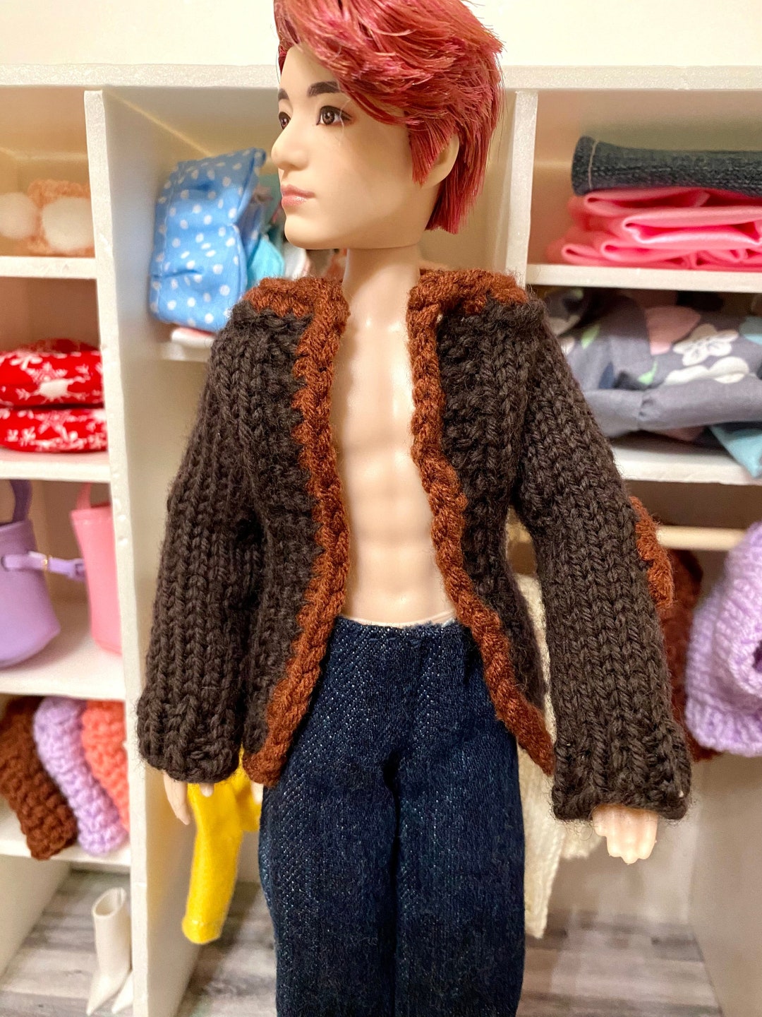Male /BTS/ Fashion Doll Knitted Jacket Knitting Pattern PDF - Etsy