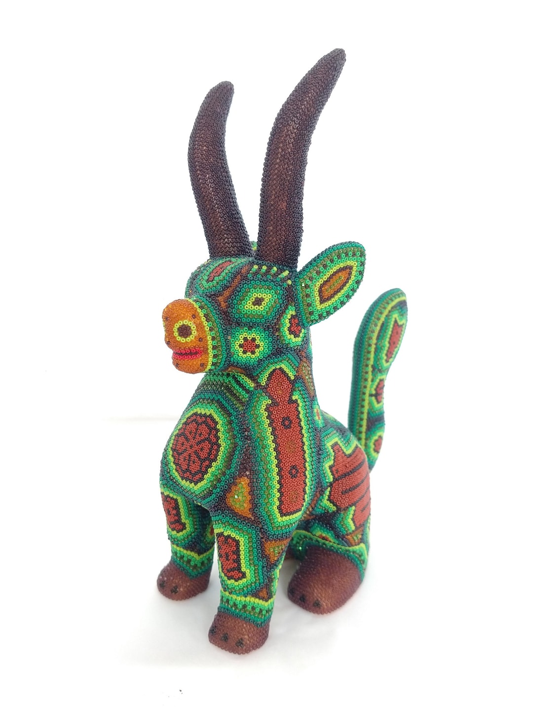 Huichol Beaded Mexican Folk Art Goat by Mayola Villa Lopez PP2964 - Etsy